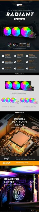 Darkflash Radiant DC-360 ARGB 360MM Liquid CPU Cooler - White Price in Pakistan