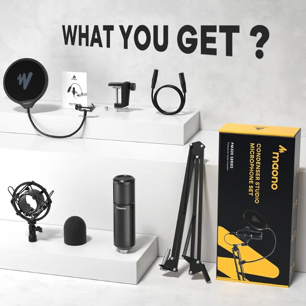 Buy Maono PM320 XLR Condenser Microphone Professional Cardioid Studio ...